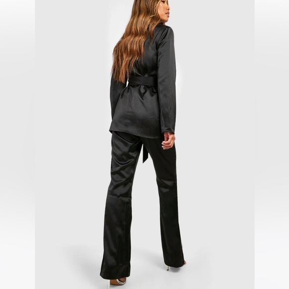 Cache | Pants & Jumpsuits | Cach Black Satin Bootcutflared Pants Size 2 ...